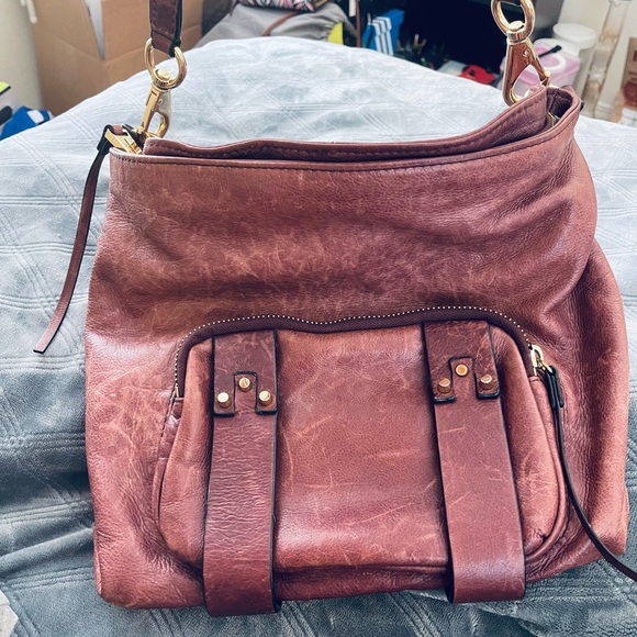 She + Lo | Bags | Shelo Leather Hobo Bag Burnt Red | Poshmark